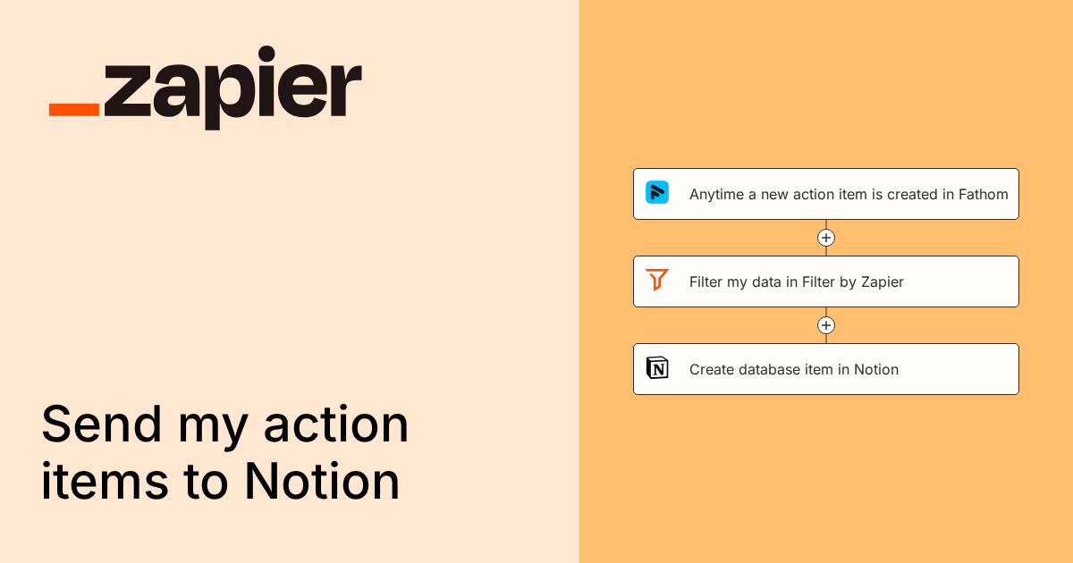 Anytime a new action item is created in Fathom, filter to only include my action items and ...