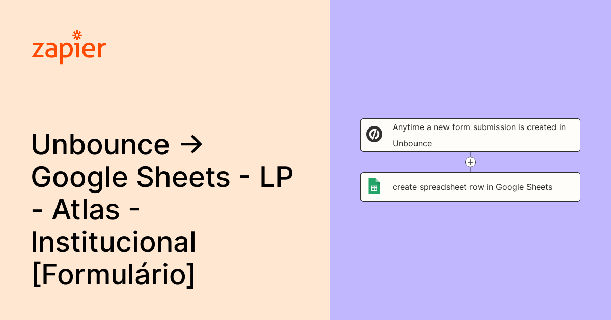 Anytime a new form submission is created in Unbounce, create spreadsheet row in Google Sheets ...