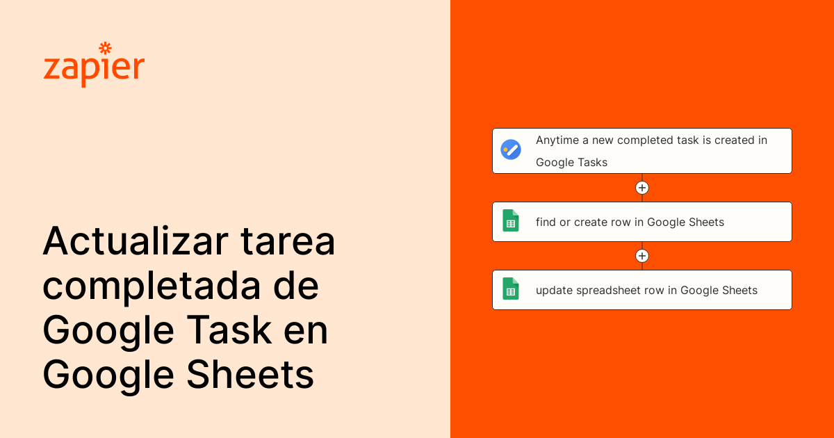 Anytime a new completed task is created in Google Tasks, find or create row in Google Sheets and ...