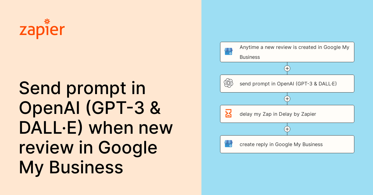 Anytime a new review is created in Google My Business, send prompt in OpenAI (GPT-3 & DALL·E ...