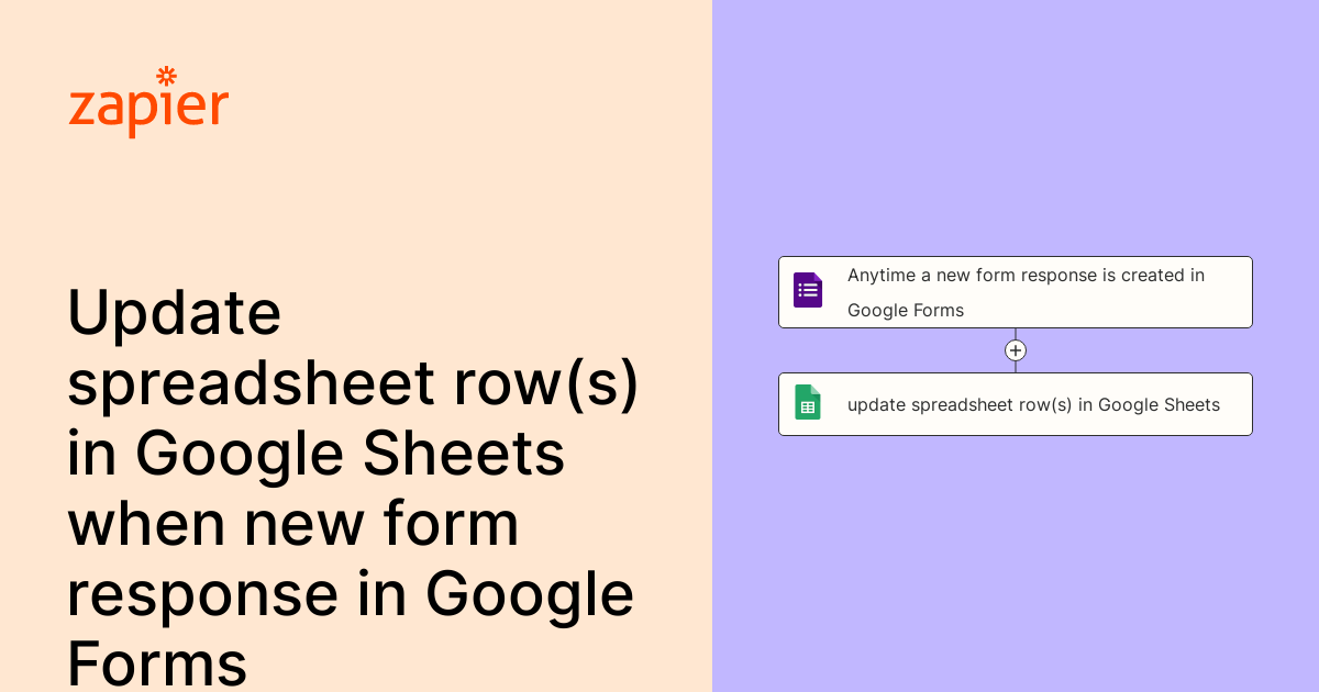 Anytime a new form response is created in Google Forms, update spreadsheet row(s) in Google ...