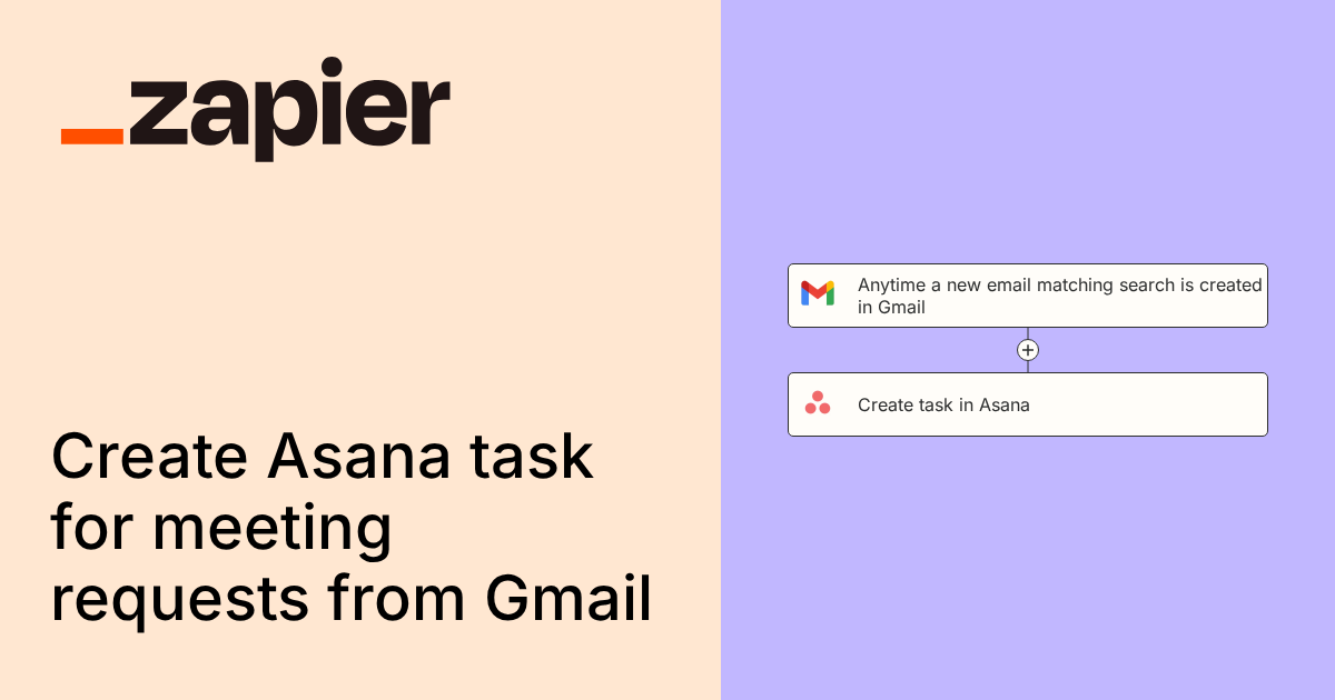 Anytime a new email matching search is created in Gmail, create task in Asana. | Zapier
