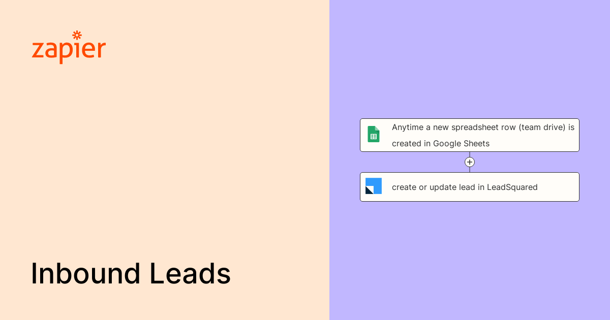 Anytime a new spreadsheet row (team drive) is created in Google Sheets, create or update lead in ...