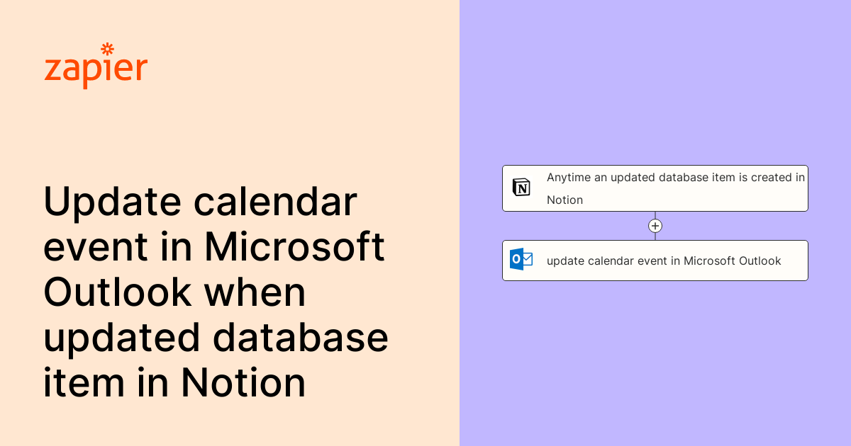 Anytime an updated database item is created in Notion, update calendar event in Microsoft ...