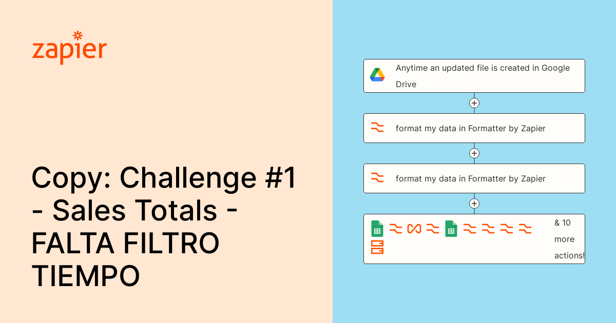 Anytime an updated file is created in Google Drive, format my data in Formatter by Zapier ...