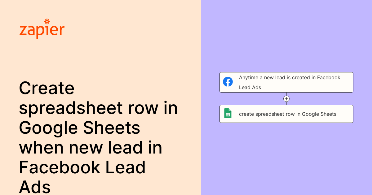 Anytime a new lead is created in Facebook Lead Ads, create spreadsheet row in Google Sheets ...