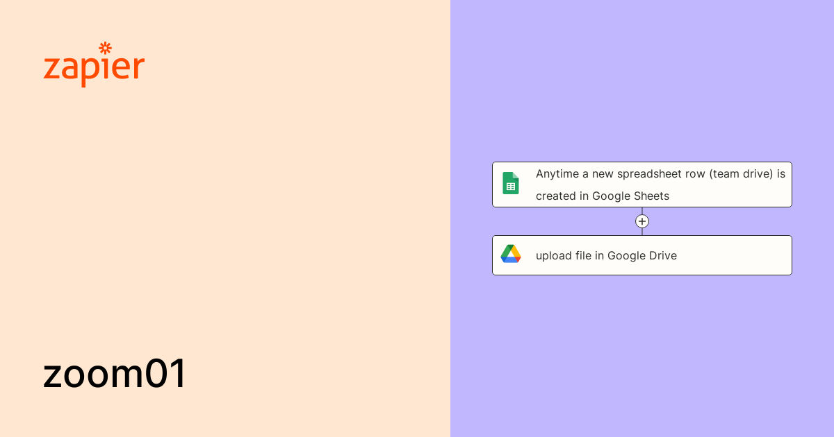 Anytime a new spreadsheet row (team drive) is created in Google Sheets, upload file in Google ...