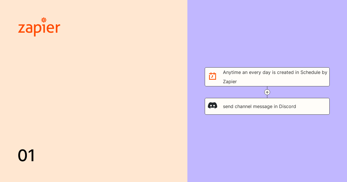 Anytime an every day is created in Schedule by Zapier, send channel message in Discord. | Zapier
