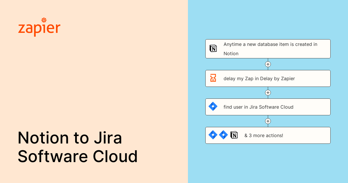 Anytime a new database item is created in Notion, create issue in Jira Software Cloud. | Zapier
