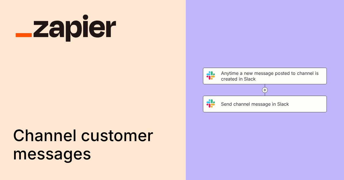 Anytime a new message posted to channel is created in Slack, send channel message in Slack. | Zapier