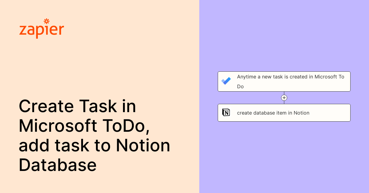 Anytime A New Task Is Created In Microsoft To Do Create Database Item In Notion Zapier