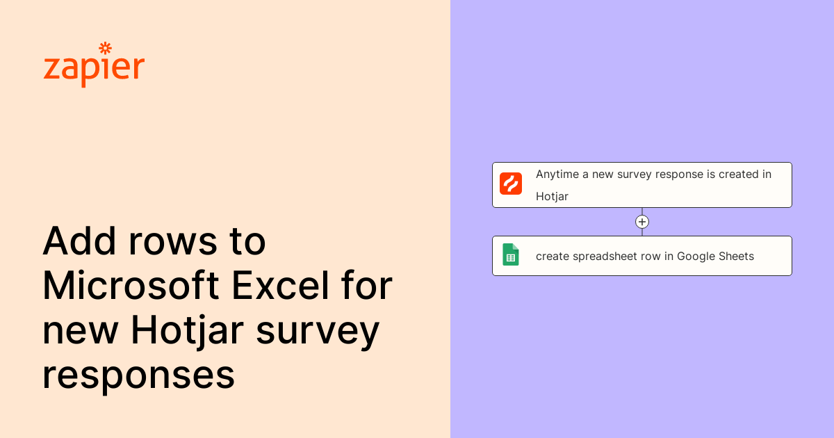 Anytime a new survey response is created in Hotjar, create spreadsheet row in Google Sheets ...