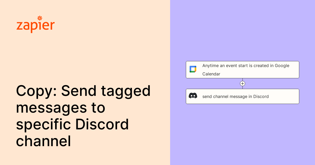 Anytime an event start is created in Google Calendar, send channel ...