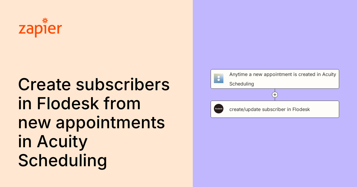 Anytime a new appointment is created in Acuity Scheduling, create/update subscriber in Flodesk ...