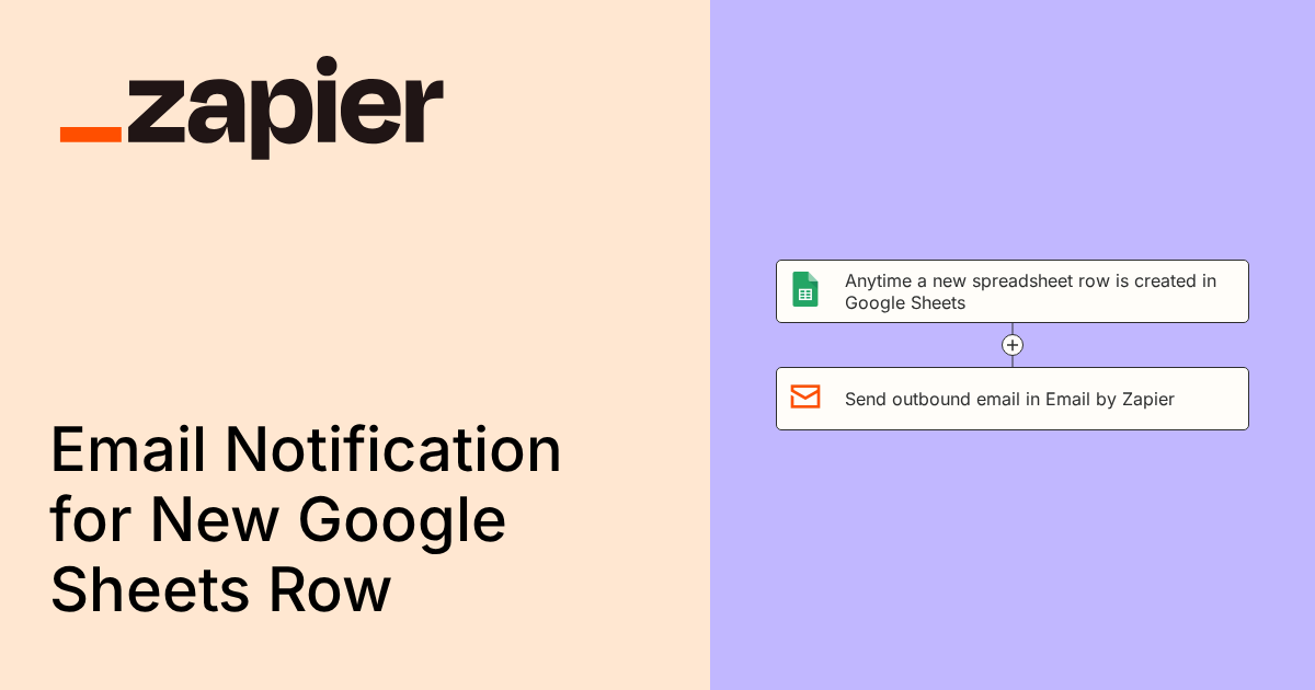 Anytime a new spreadsheet row is created in Google Sheets, send outbound email in Email by ...