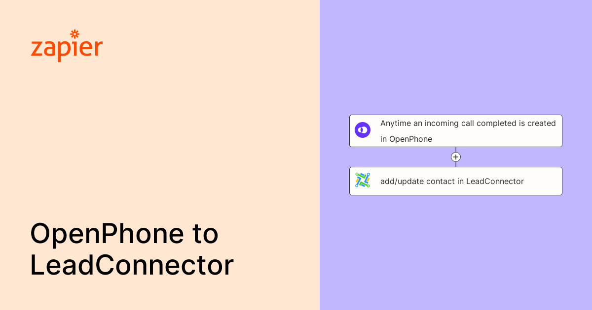Anytime an incoming call completed is created in OpenPhone, add/update ...