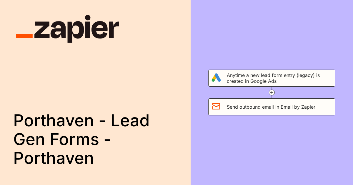 Anytime a new lead form entry (legacy) is created in Google Ads, send ...