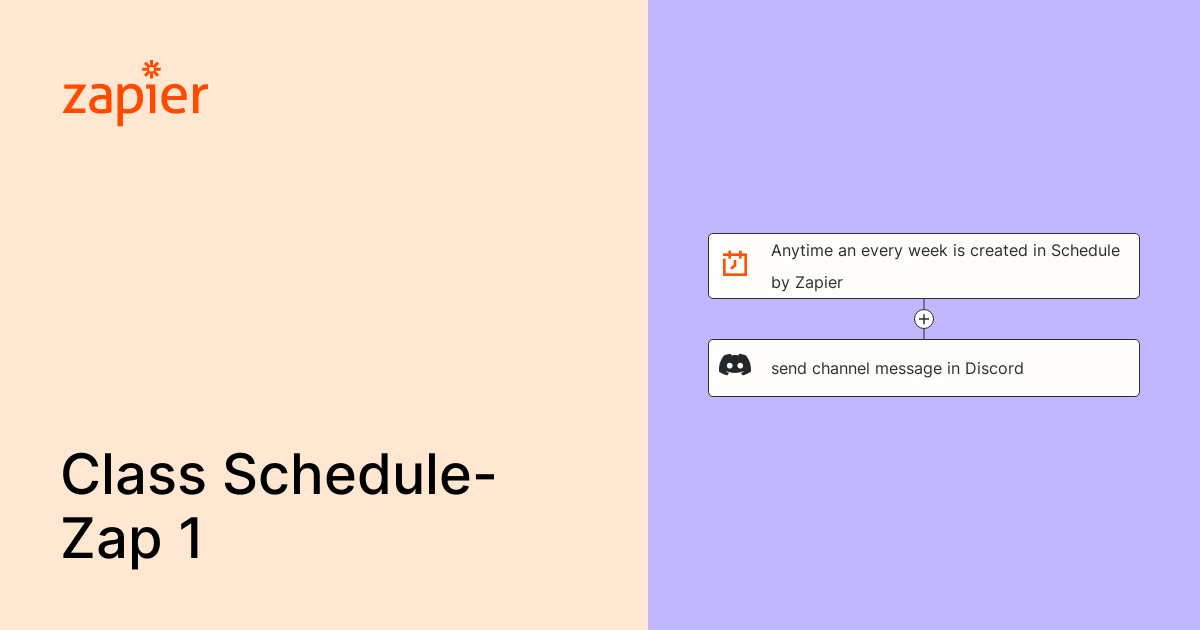 Anytime an every day is created in Schedule by Zapier, send channel message in Discord. | Zapier