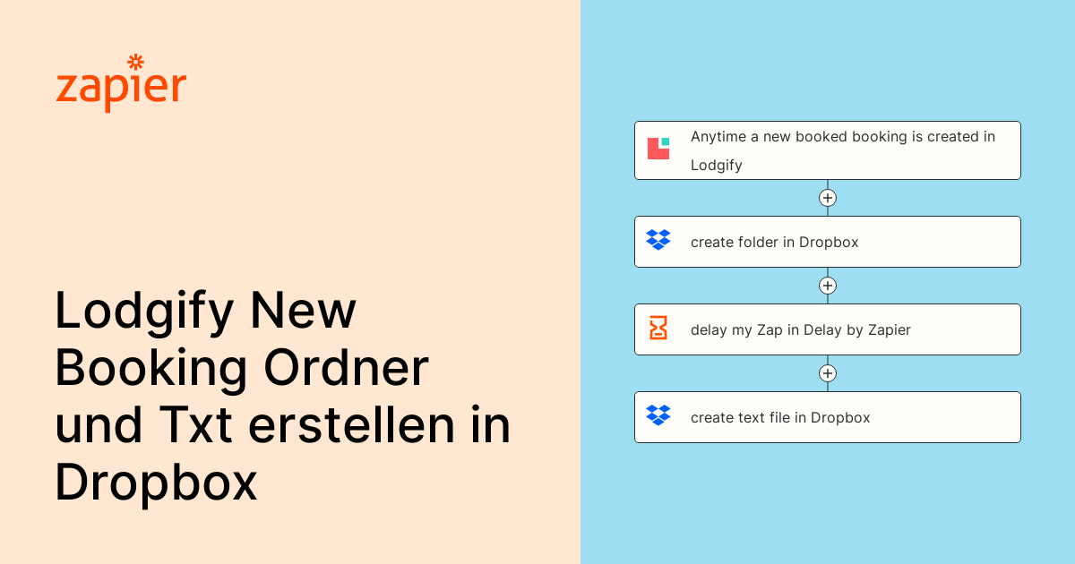 Anytime a new booked booking is created in Lodgify, create folder in Dropbox, delay my Zap in ...