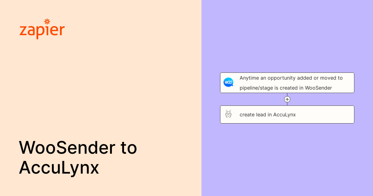 Anytime an opportunity added or moved to pipeline/stage is created in WooSender, create lead in ...
