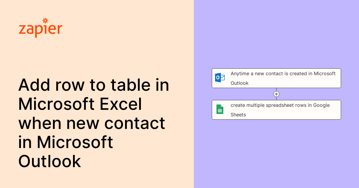 Anytime a new contact is created in Microsoft Outlook, create multiple spreadsheet rows in ...