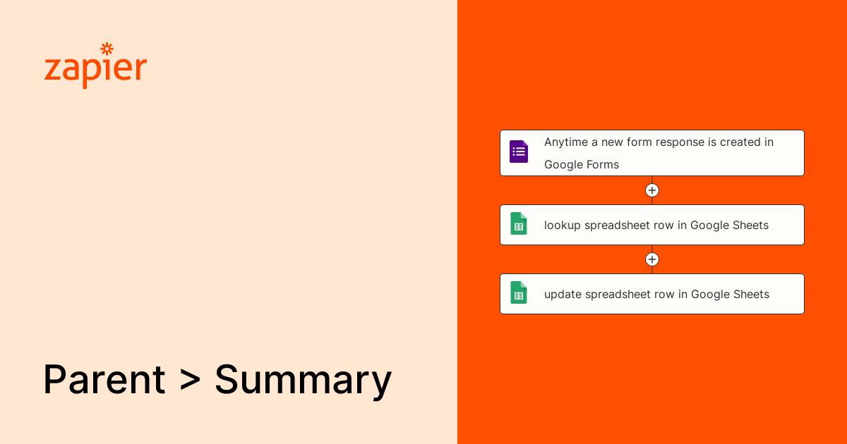 Anytime a new form response is created in Google Forms, lookup spreadsheet row in Google Sheets ...