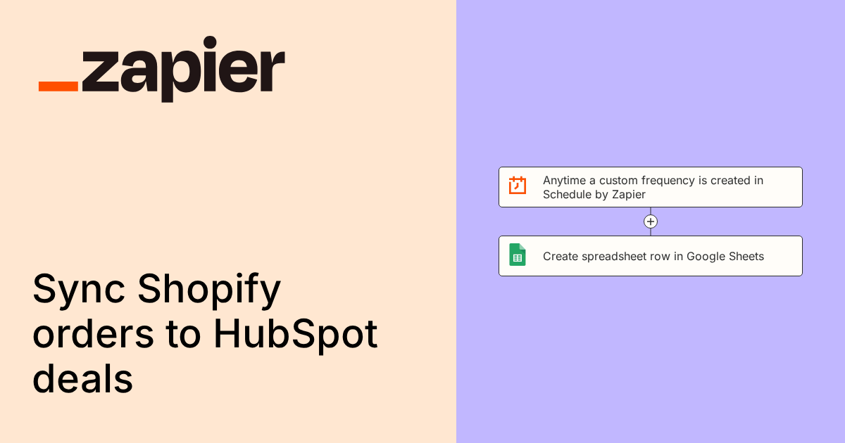 Anytime a custom frequency is created in Schedule by Zapier, create spreadsheet row in Google ...