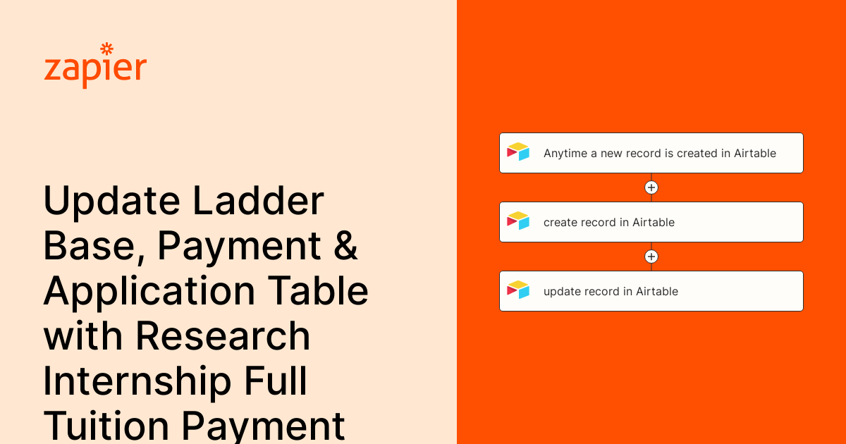 Anytime a new record is created in Airtable, create record in Airtable and update record in ...