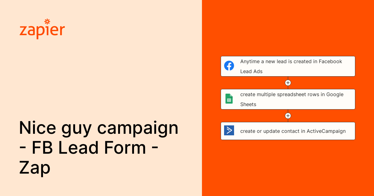 Anytime a new lead is created in Facebook Lead Ads, create multiple spreadsheet rows in Google ...