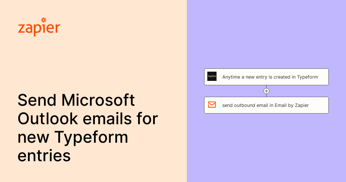 Anytime a new entry is created in Typeform, send outbound email in Email by Zapier. | Zapier