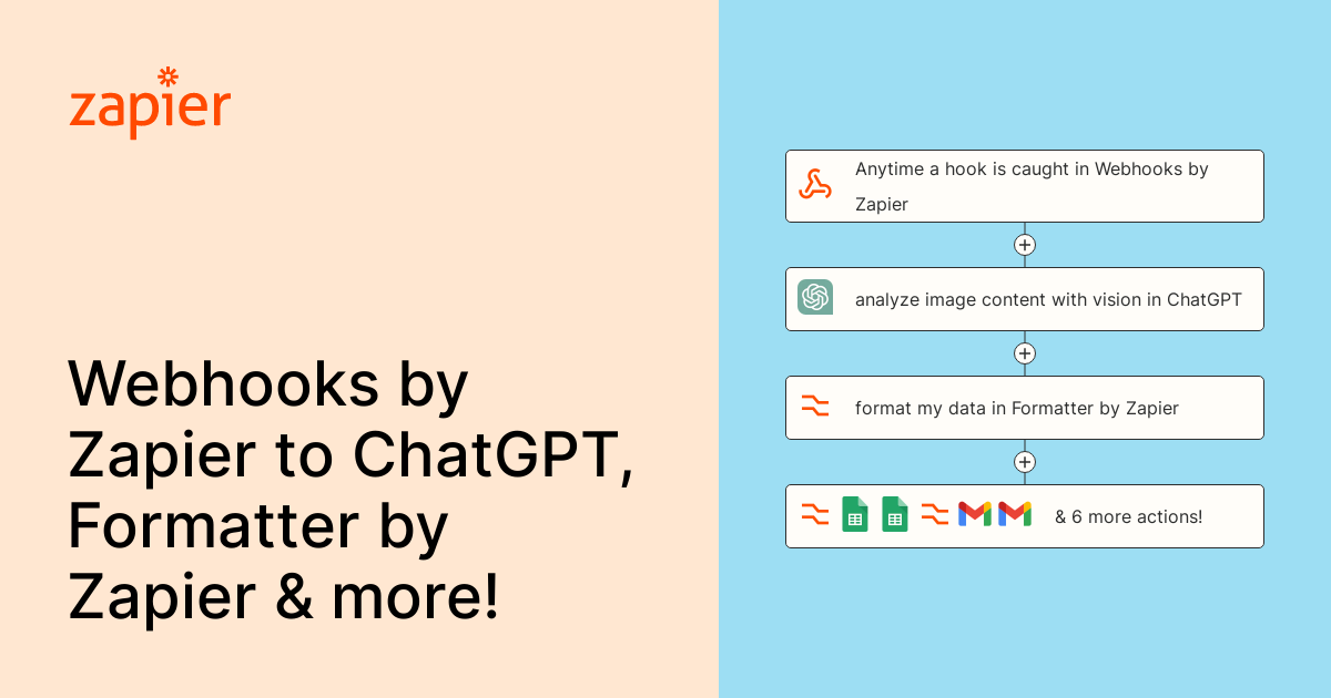 Anytime a hook is caught in Webhooks by Zapier, analyze image content with vision in ChatGPT ...