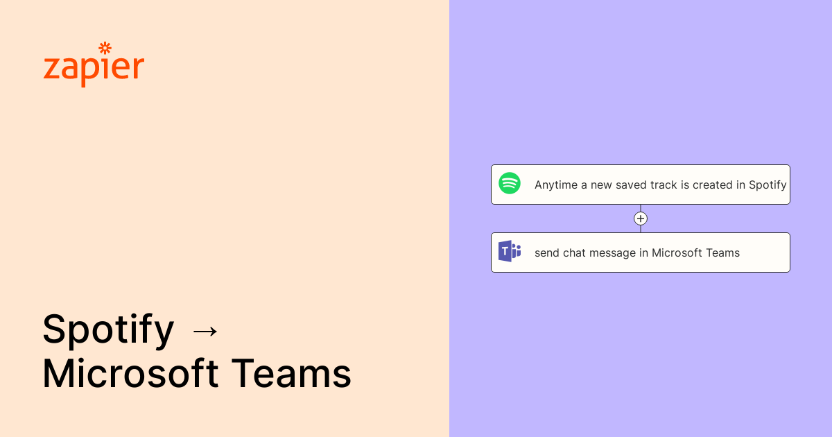 Anytime a new saved track is created in Spotify, send chat message in ...