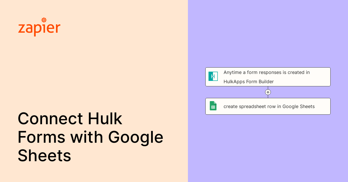 Anytime a form responses is created in HulkApps Form Builder, create spreadsheet row in Google ...