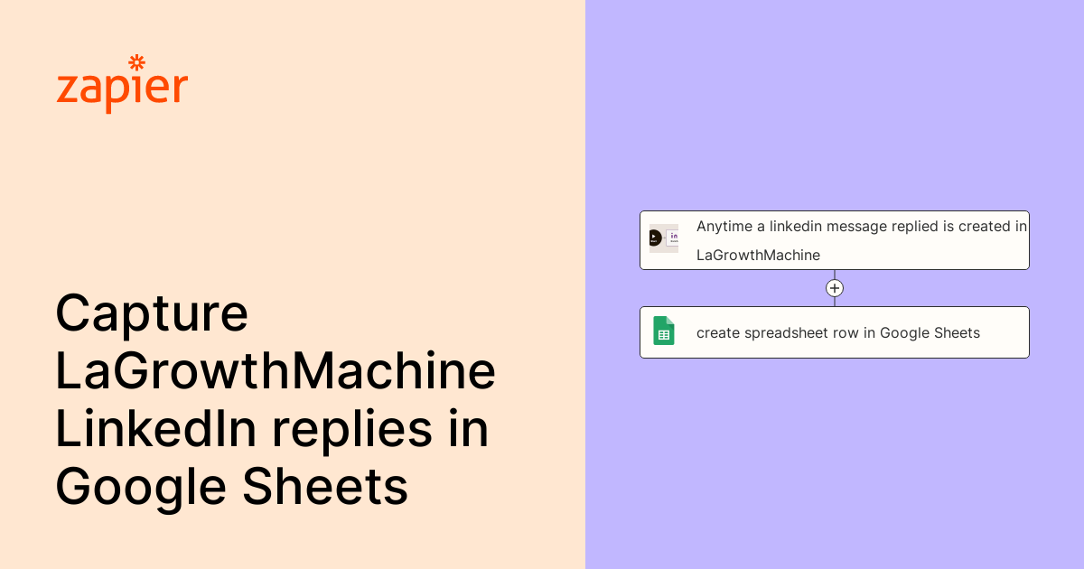 Anytime a linkedin message replied is created in LaGrowthMachine, create spreadsheet row in ...