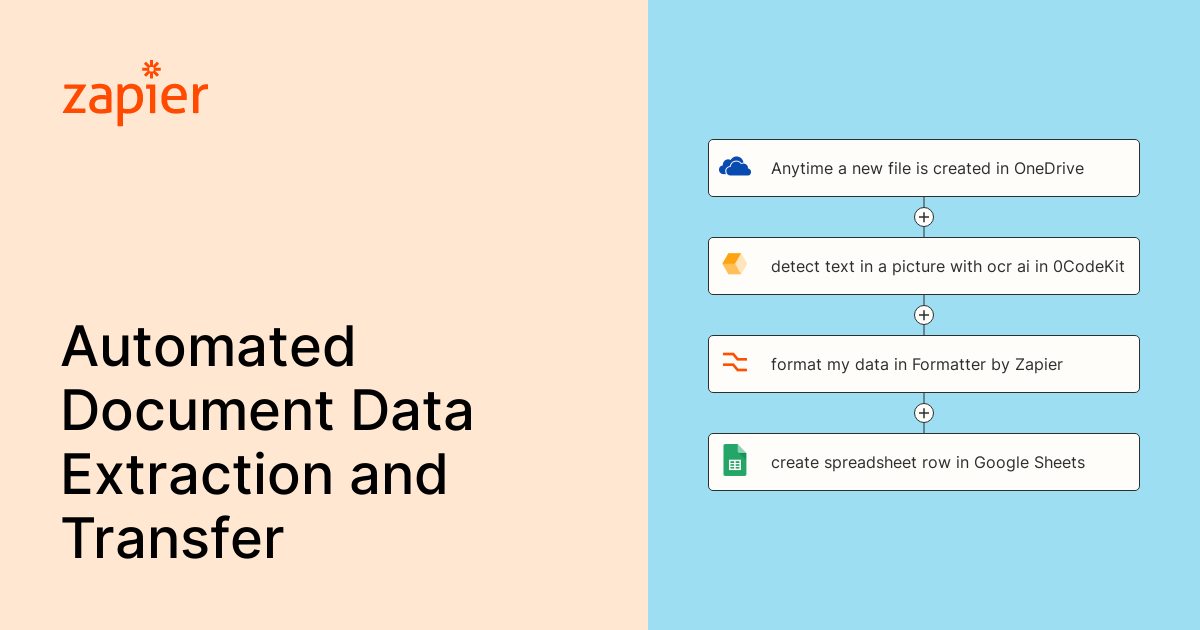 Anytime a new file is created in OneDrive, detect text in a picture with ocr ai in 0CodeKit ...