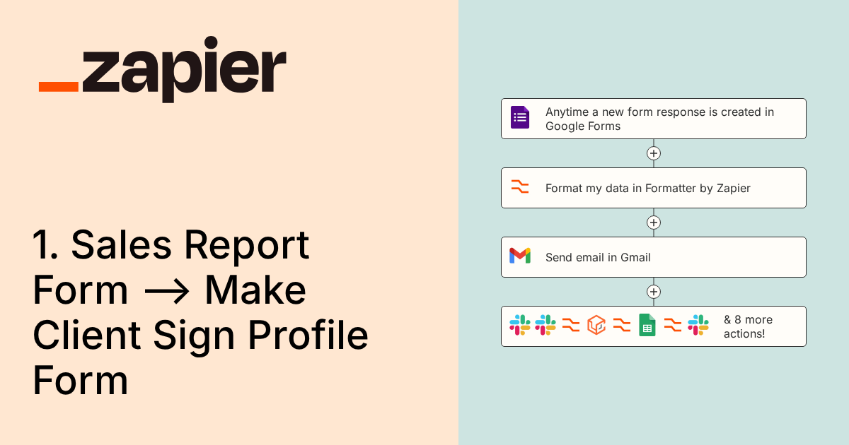 Anytime a new form response is created in Google Forms, format my data in Formatter by Zapier ...