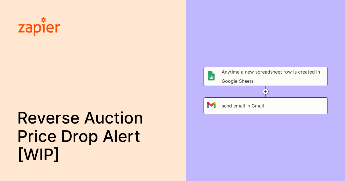 Anytime a new spreadsheet row is created in Google Sheets, send email in Gmail. | Zapier