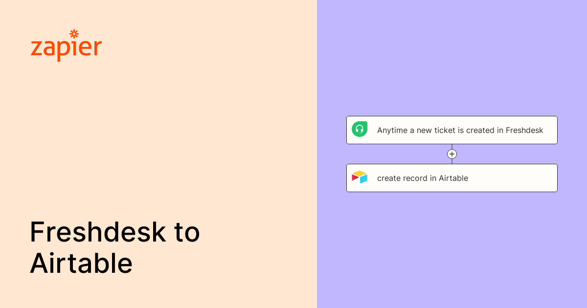 Anytime a new ticket is created in Freshdesk, create record in Airtable. | Zapier