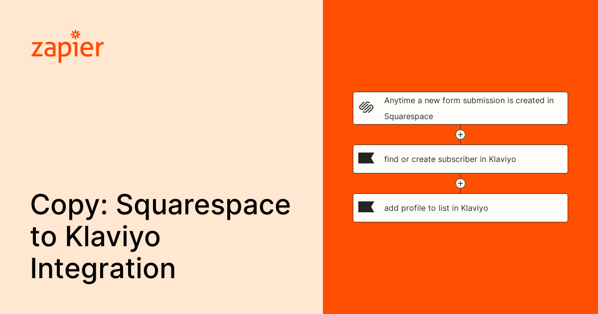 Anytime a new form submission is created in Squarespace, find or create subscriber in Klaviyo ...