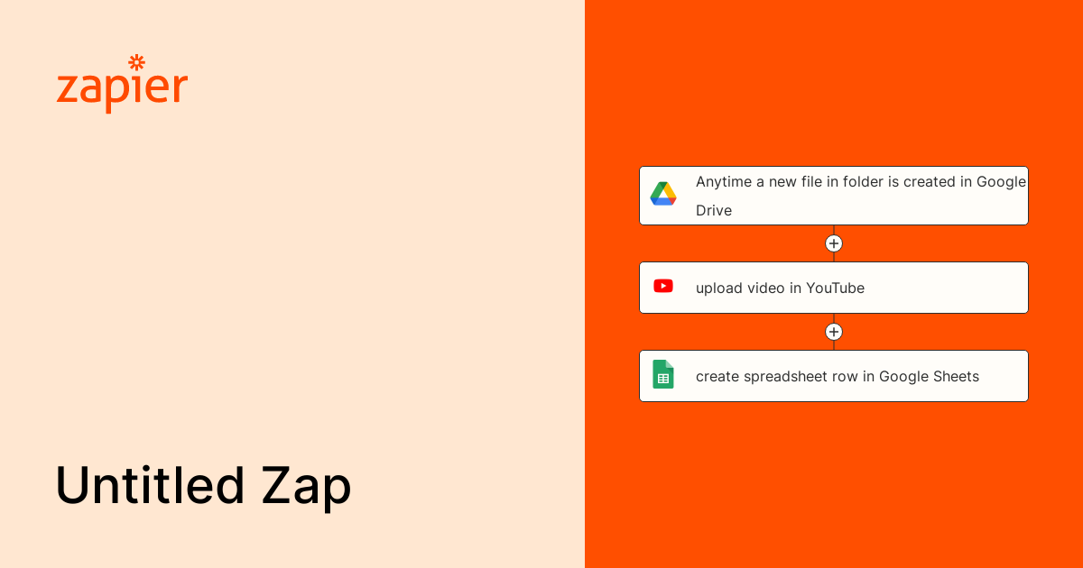 Anytime a new file in folder is created in Google Drive, upload video in YouTube and create ...