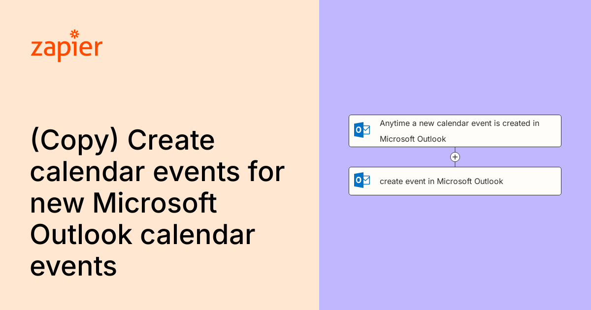 Anytime a new calendar event is created in Microsoft Outlook, create ...