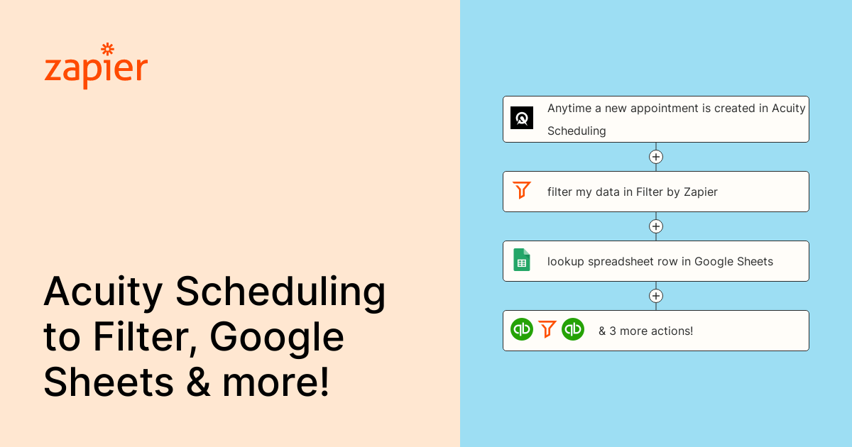 Anytime a new appointment is created in Acuity Scheduling, filter my ...