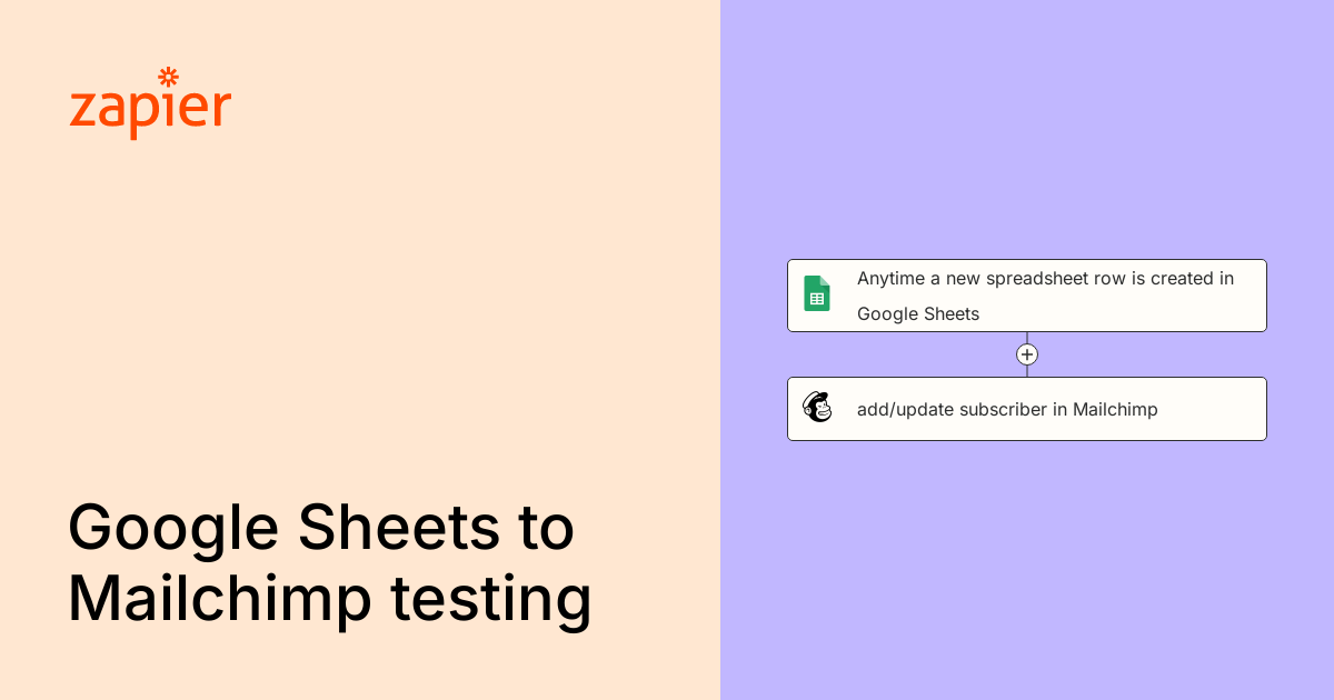 Anytime a new spreadsheet row is created in Google Sheets, add/update subscriber in Mailchimp ...