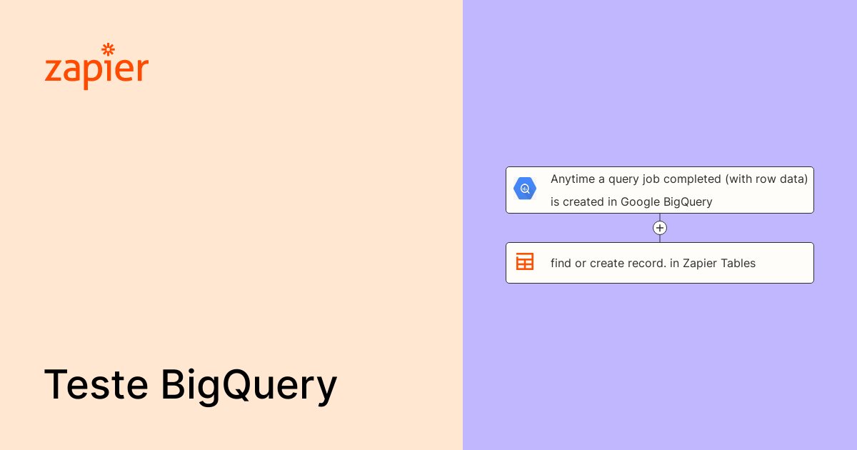 Anytime a query job completed (with row data) is created in Google BigQuery, find or create ...
