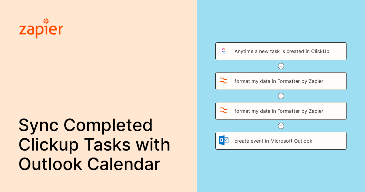 Anytime a new task is created in ClickUp, format my data in Formatter by Zapier, format my data ...