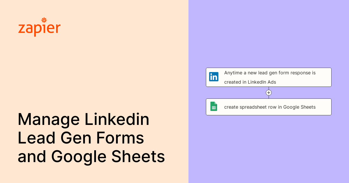 Anytime a new lead gen form response is created in LinkedIn Ads, create spreadsheet row in ...