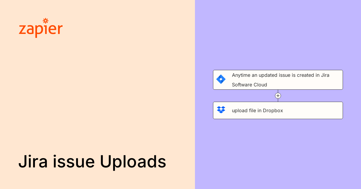 Anytime an updated issue is created in Jira Software Cloud, upload file in Dropbox. | Zapier