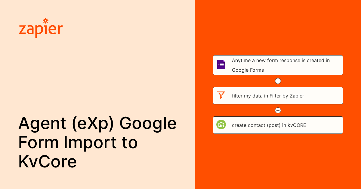 Anytime a new form response is created in Google Forms, filter my data in Filter by Zapier and ...