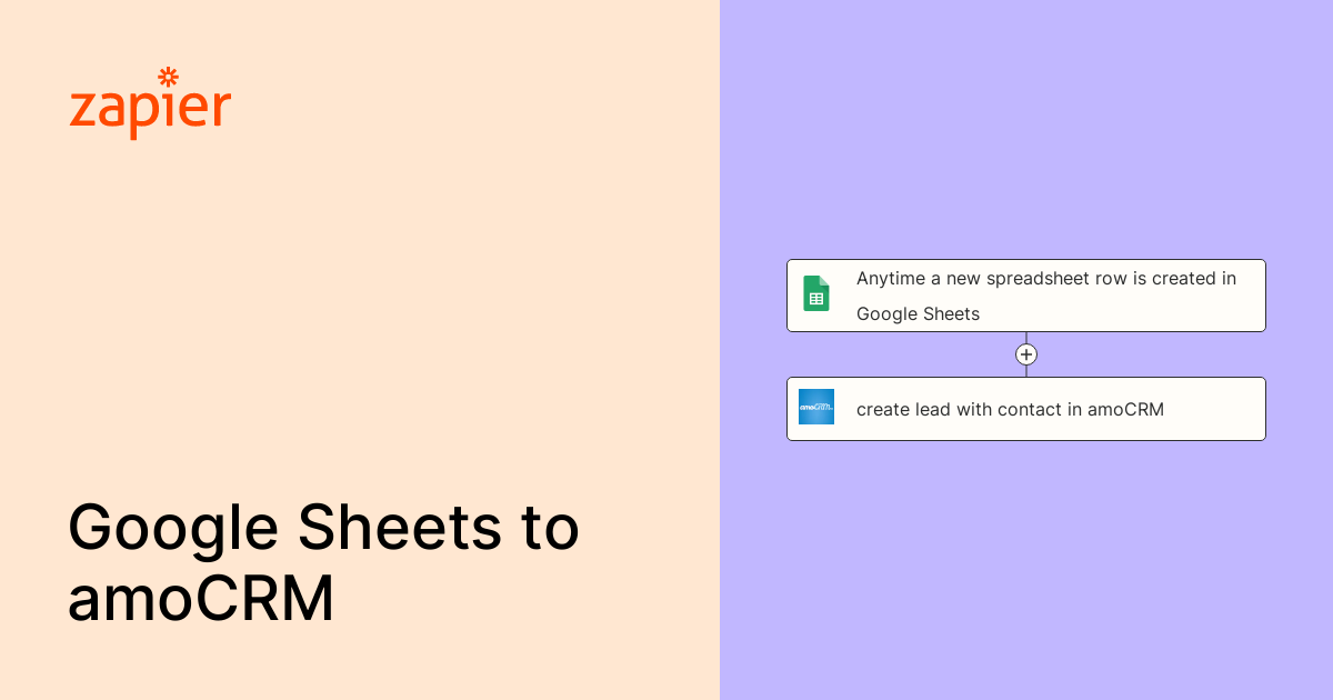 Anytime a new spreadsheet row is created in Google Sheets, create lead with contact in amoCRM ...