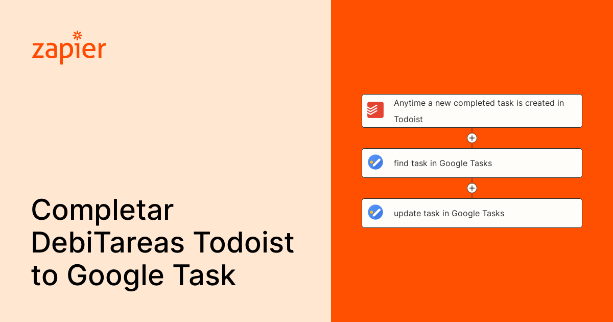 Anytime a new completed task is created in Todoist, find task in Google Tasks and update task in ...